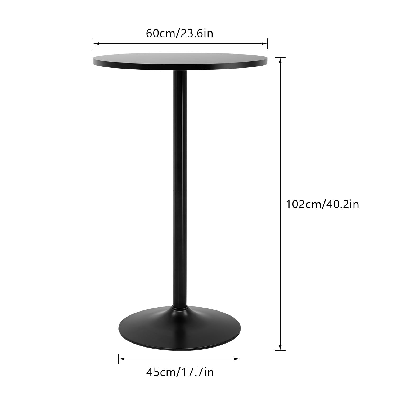 FDW Pub Table 40 Inch Height Cocktail Table Round Bistro Bar Table for Home and Kitchen Dining