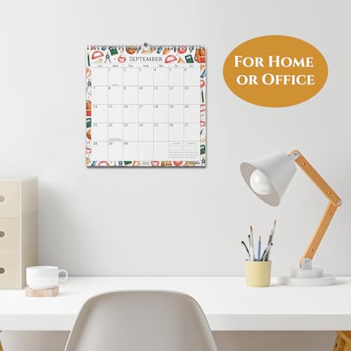 CRANBURY Large 12x12 Wall Calendar 2025 (Seasons), Square Hanging Calendar, Big Grid, Colorful Seasonal Monthly Designs