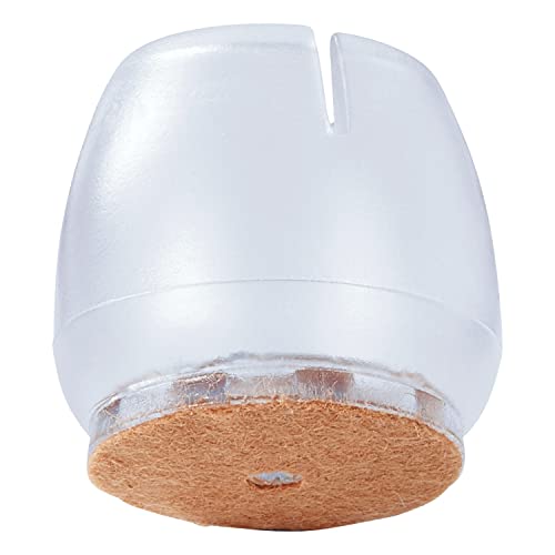 Scotch Chair Tips, 24PCS Chair Leg Floor Protectors for Hardwood Floors, Round, Clear, 1" (6-Pack of 4 Chair Pads)