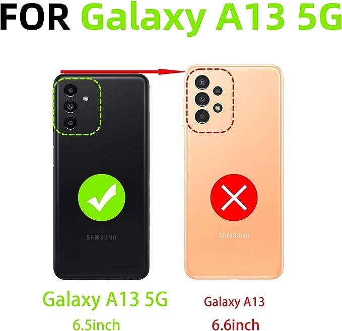for Samsung Galaxy A13 5G Case, A13 Phone Case for Women Gradual Change Glitter Crystal TPU Stylish Butterfly Floral Heart Clear Protective Cover with Strap for Samsung Galaxy A13 5G (Sierra Blue)