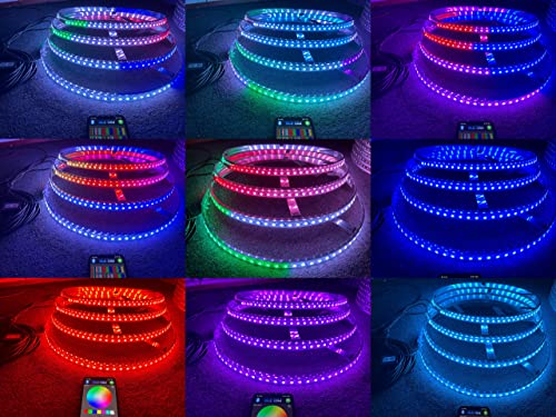 Sando Tech Dream Chasing Colors Flow 15.5ββ LED Wheel Ring Lights Rim Lights Tire Lights Blue-Tooth App Controlled 4 Lights