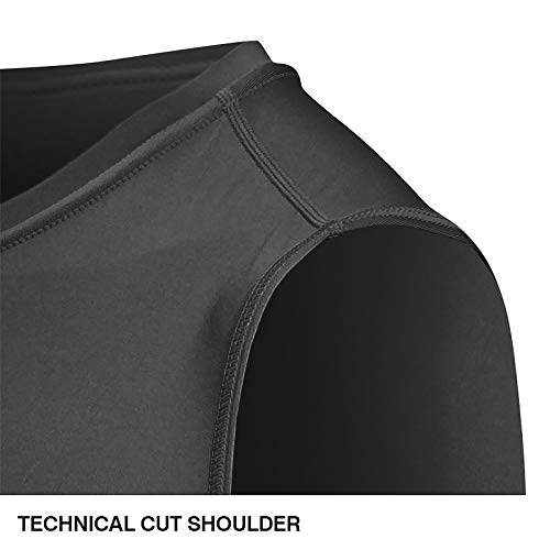 CHAMPRO Boys' Lightning Youth Sleevless Athletic Compression Shirt for Football, Basketball, Baseball, and More, White, Large