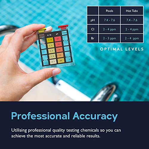 Lupo 3-in-1 Water Test Kit for Swimming Pools & Spas | Water Chemical Test Kit for pH, Total Chlorine and Total Bromine