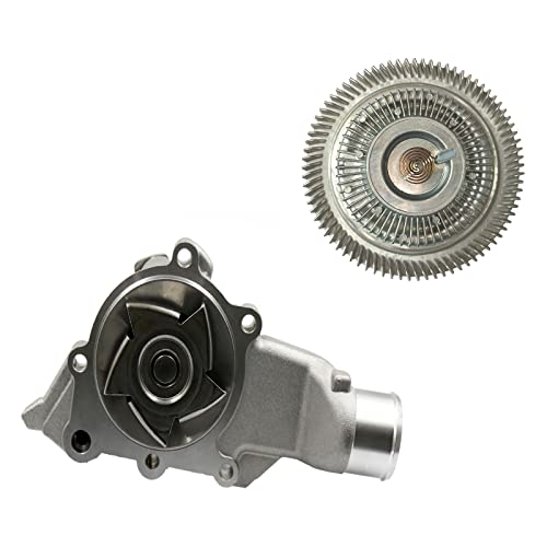 VIPCAR 1088 Engine Cooling Water Pump & Fan Clutch Assembly for Jeep 1999-2004 Grand Cherokee WJ 4.0L Power Tech I6
