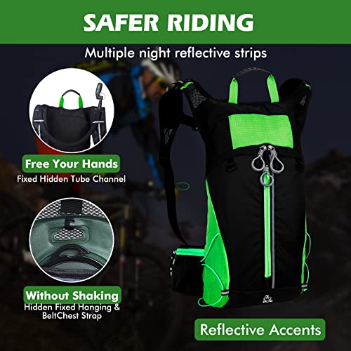 Zacro Hydration Pack Backpack with Water Bladder - Lightweight Hydration Backpack and 2L Hydration Bladder, Running Water Backpack for Outdoor Hiking, Running, Cycling, Camping, Climbing or Commuting