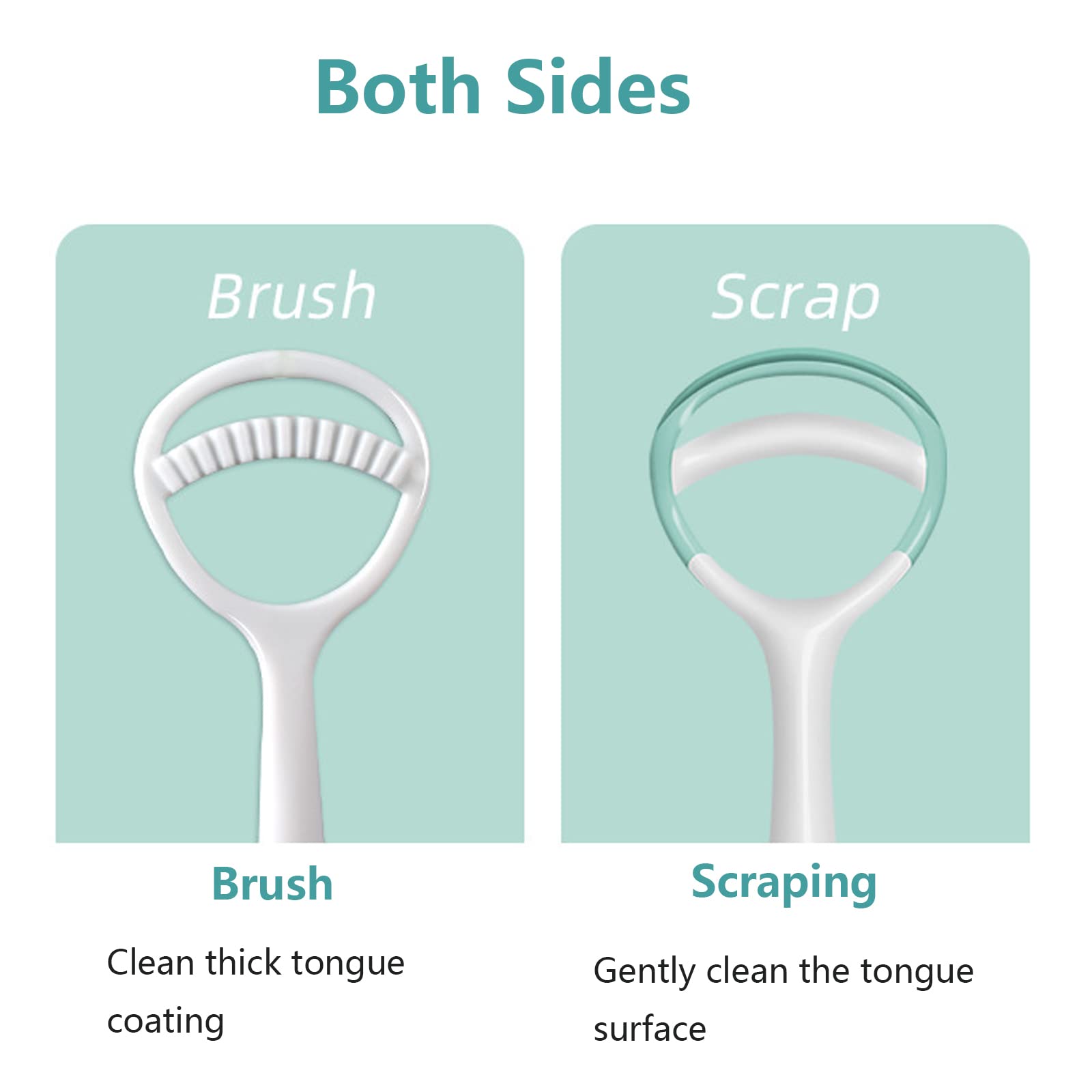 Tongue Brush,DFsucces Tongue Scraper,Tongue Scraper Cleaner for Adults Kids, Healthy Oral Care, Easy to Use, Eliminate Bad Breath (3 Pack)
