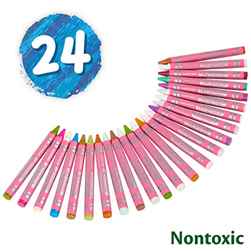 Crayola Confetti Crayons, Multi Color Crayons, Kids Coloring Supplies, 24 Count (Pack of 1)
