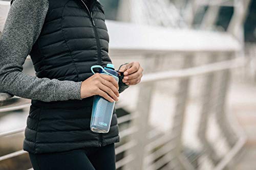 CamelBak Peak Fitness Chill Insulated Gym Water Bottle - Squeeze Bottle - 17oz, White/Silver