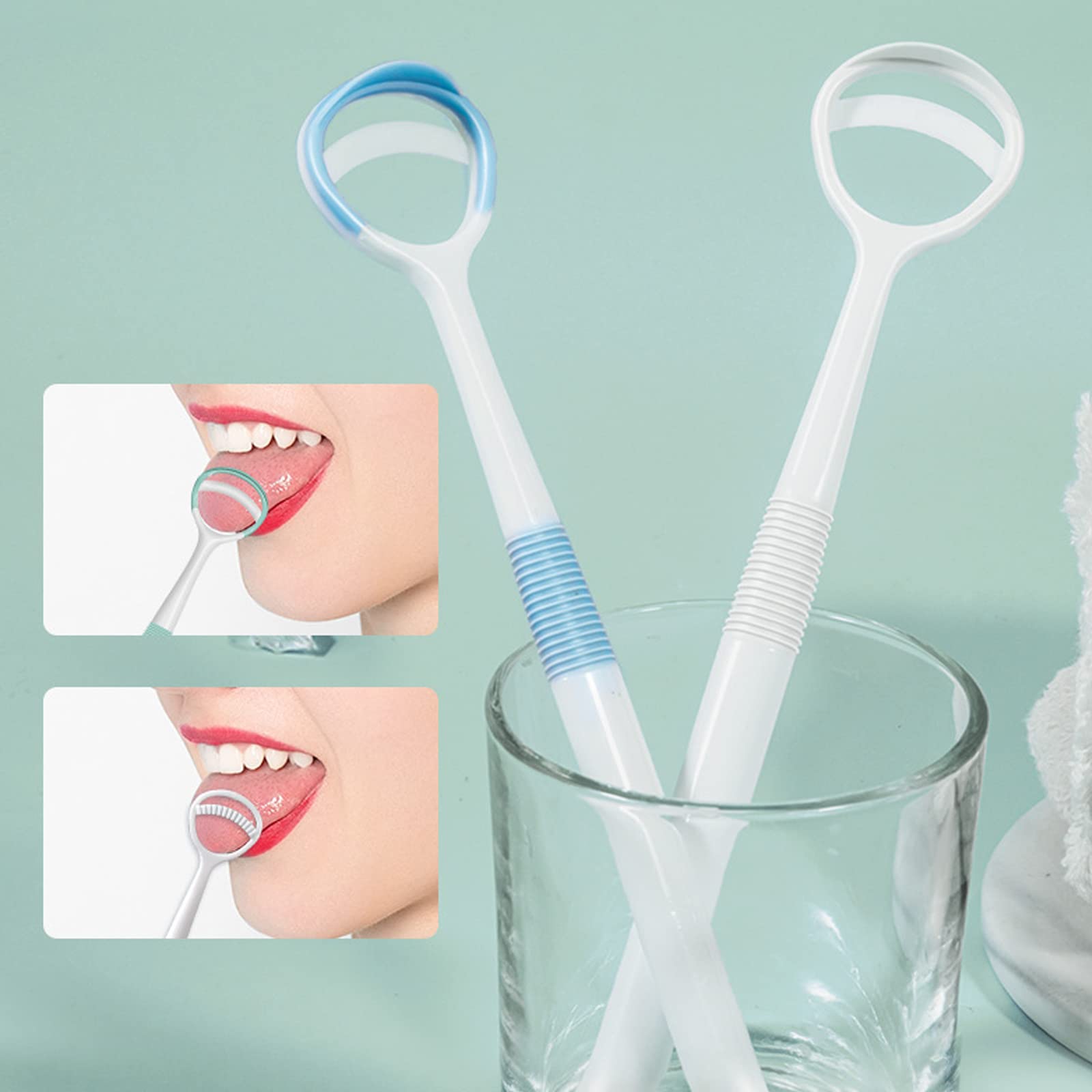 Tongue Brush,DFsucces Tongue Scraper,Tongue Scraper Cleaner for Adults Kids, Healthy Oral Care, Easy to Use, Eliminate Bad Breath (3 Pack)