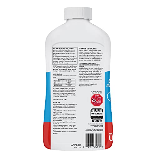 HTH 67080 Swimming Pool Care Drop Out™ Flocculant - Clears Cloudy Water Fast