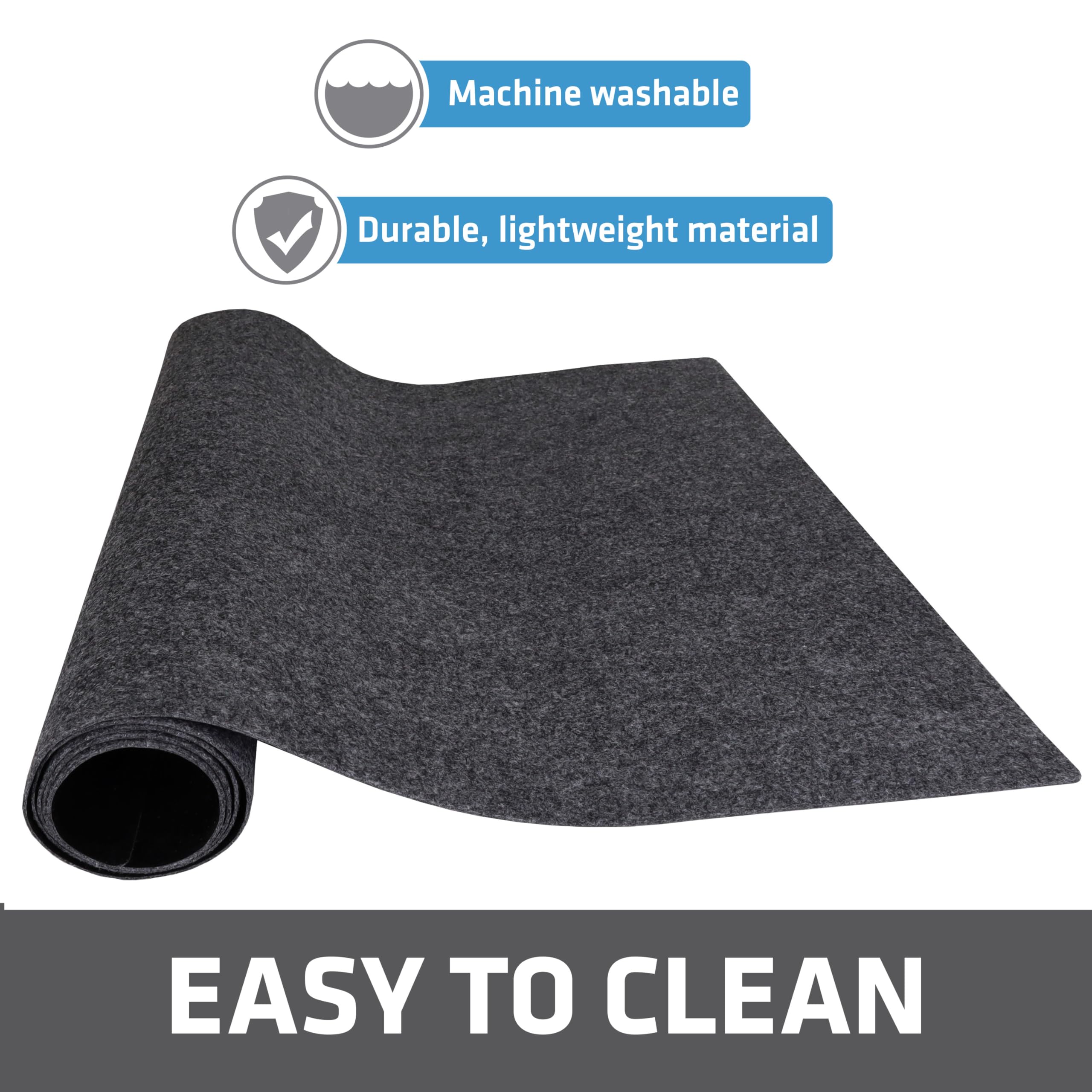 Drymate Under Sink Mat, Waterproof Cabinet Protection Mats for Kitchen & Bathroom, Absorbent Shelf Liners, Slip-Resistant, Non-Adhesive, Machine Washable, Durable (USA Made)(24βx29β)(Charcoal)
