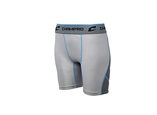 CHAMPRO Windmill Women's Sliding Short - Polyester/Spandex, Women's Medium, Grey