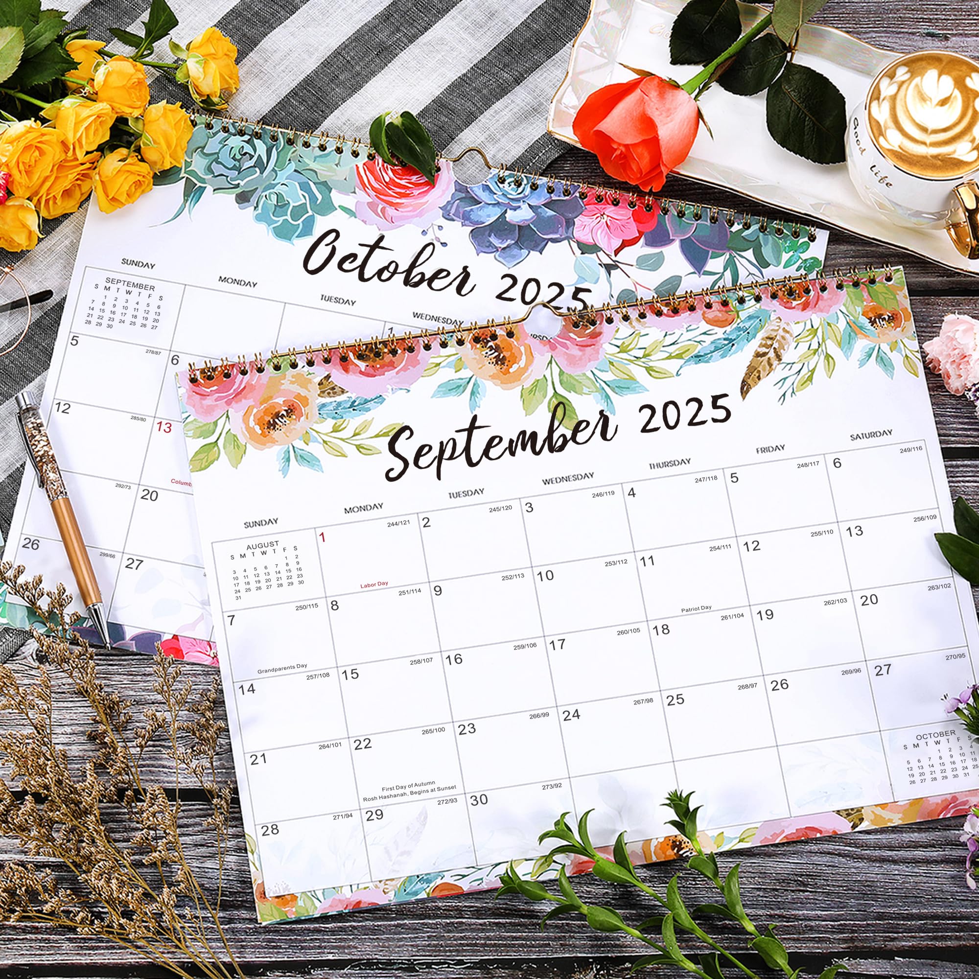 2025-2026 Calendar - JUL 2025 - DEC 2026, 14.6'' x 11.4'', Wall Calendar 2025-2026, Twin-Wire Binding, 18 Months Calendar 2025-2026, Premium Paper