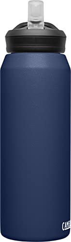 CamelBak eddy+ Water Bottle with Straw 32 oz - Insulated Stainless Steel, Navy