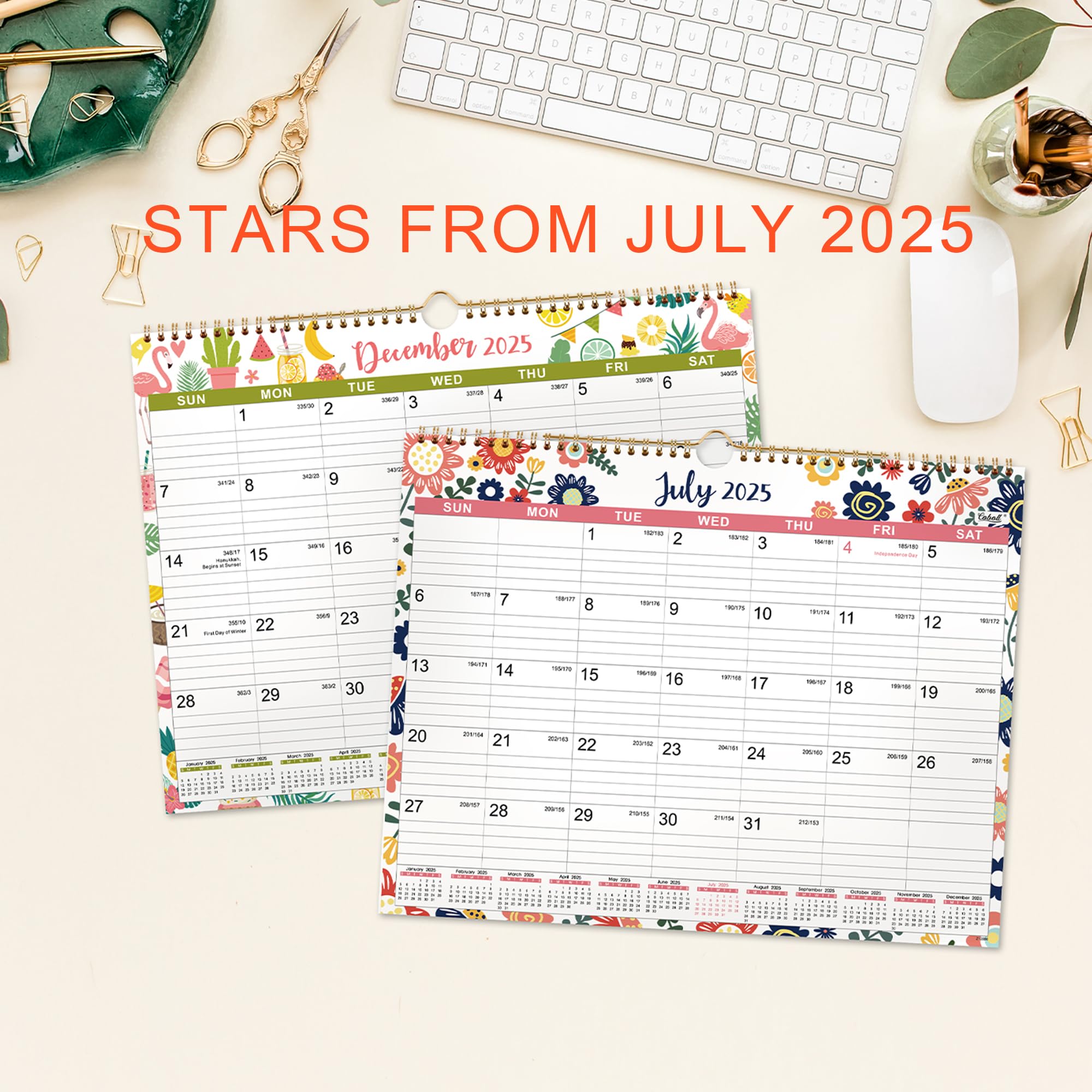 2025-2026 Calendar - July 2025-December 2026 Wall Calendar, 18 Monthly Calendar 2025-2026, Perfect for School, Office & Home Planning, 14.75" x 11.5"