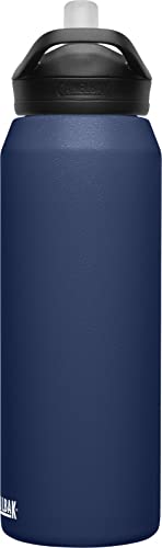 CamelBak eddy+ Water Bottle with Straw 32 oz - Insulated Stainless Steel, Navy