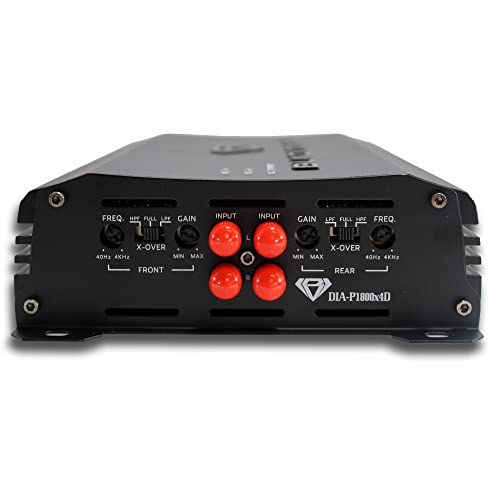 Black Diamond 4 Channel Amplifier Class D 3600 Watt Full Range DIA-P1800X4D