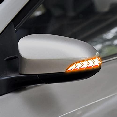 Auto-Tech 1 Pair Side Rearview Mirror Running Water Turn Signal Lamp Compatible For Toyota Verso 2016-2018 (Blue Light)