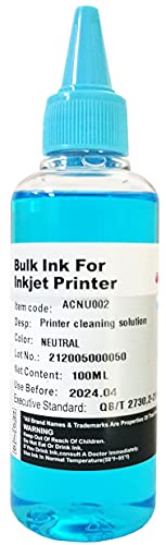 Printhead Cleaner Kit for Inkjet Printers HP/Brother/Epson/Canon WF-7710 WF-3640 7620 8600 8610 8620 WF-2750 WF-2650 ET-2750 ET-2650 C88 etc Printhead Cleaning Kit(100ml)