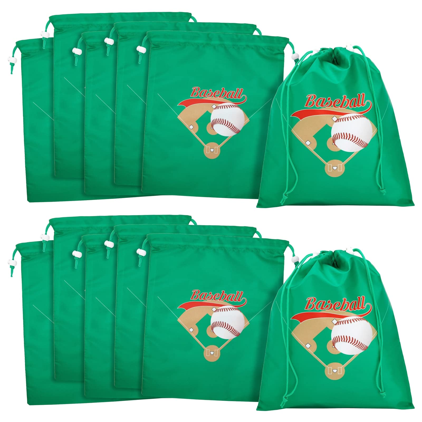 BLUE PANDA Soccer Party Drawstring Favor Bags (12 x 10 in, 12 Pack)