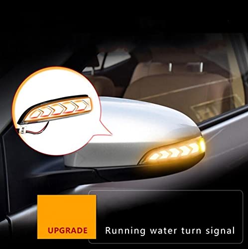 Auto-Tech 1 Pair Side Rearview Mirror Running Water Turn Signal Lamp Compatible For Toyota Verso 2016-2018 (Blue Light)