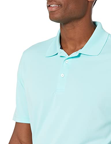 Amazon Essentials Men's Regular-Fit Quick-Dry Golf Polo Shirt (Available in Big & Tall), Aqua Blue, Medium