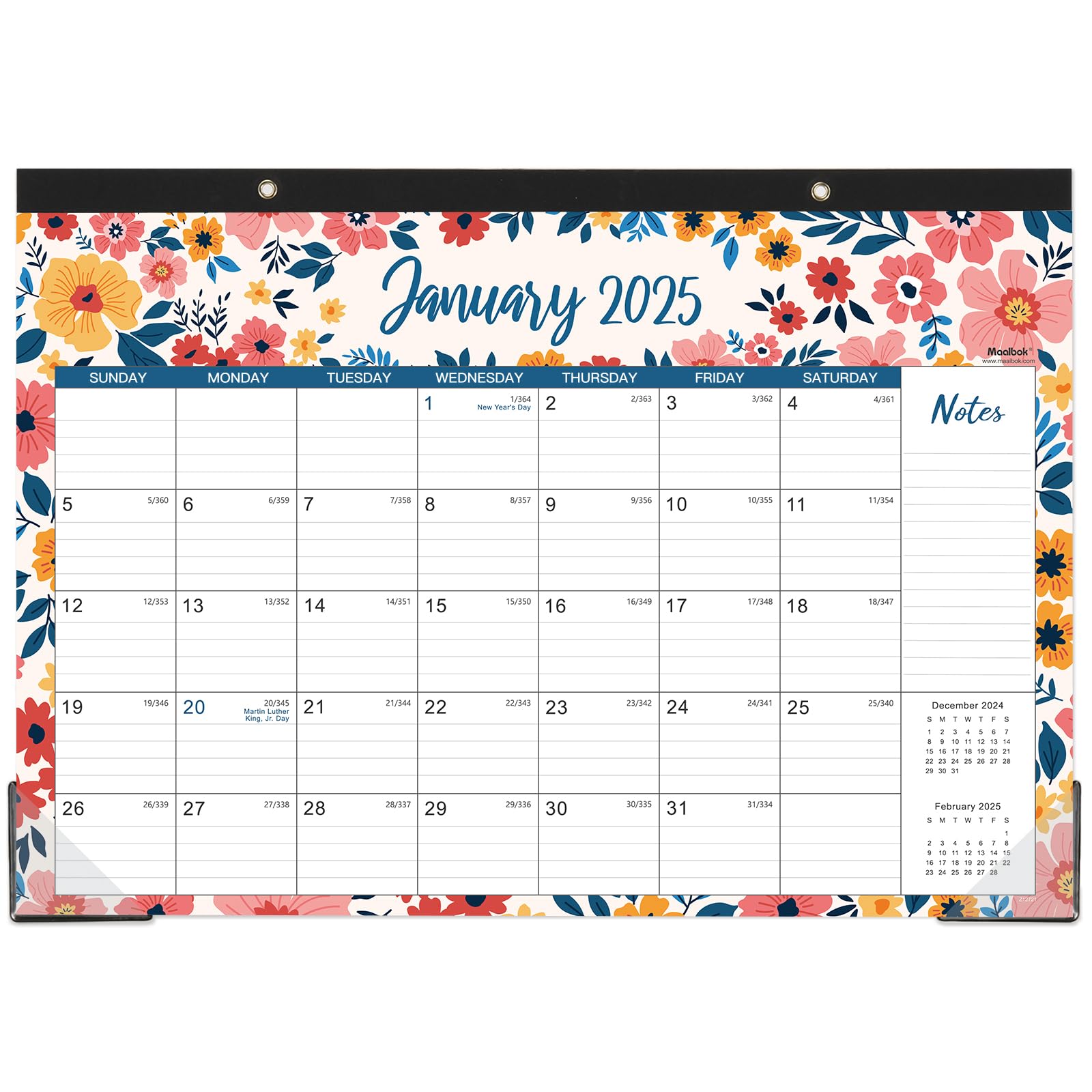 2025 Desk Calendar - Jan 2025 - Dec 2025, Large Monthly Desk Calendar 12 Months, 17" x 12", Desk Pad, Large Ruled Blocks, To-do List & Notes, Best Desk/Wall Calendar 2025 for Planning or Organizing