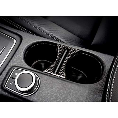 Xotic Tech Water Cup HolderĀ PanelĀ Cover Trim, Real Carbon Fiber, Compatible with Mercedes Benz A180 CLA180 CLA200 CLA250 GLA180 GLA200 GLA250 2.95"