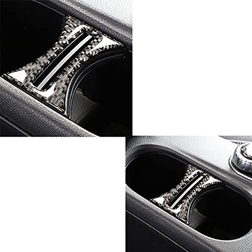 Xotic Tech Water Cup HolderĀ PanelĀ Cover Trim, Real Carbon Fiber, Compatible with Mercedes Benz A180 CLA180 CLA200 CLA250 GLA180 GLA200 GLA250 2.95"