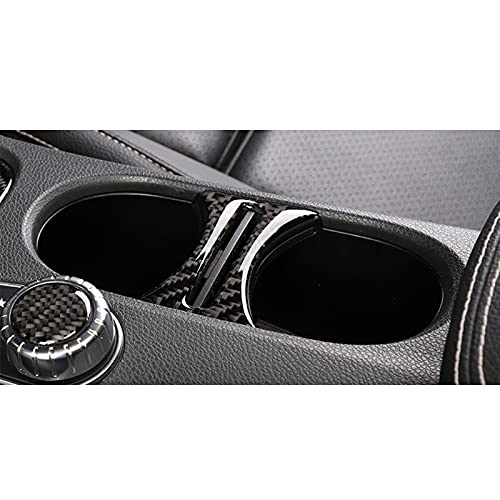 Xotic Tech Water Cup HolderĀ PanelĀ Cover Trim, Real Carbon Fiber, Compatible with Mercedes Benz A180 CLA180 CLA200 CLA250 GLA180 GLA200 GLA250 2.95"