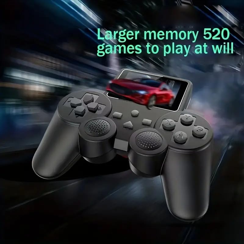 Twin-Video Retro Game Stick Handheld Game Console with 520 FC Games-Portable Video Game Console,Support for Connecting TV & Gamepad Rechargeable Arcade Gaming Player