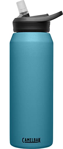 CamelBak Eddy+ Water Bottle with Straw 32 oz - Insulated Stainless Steel, Larkspur