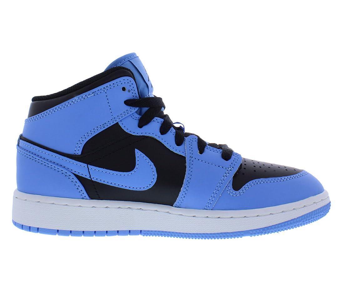 Jordan Boy's Air 1 Mid (Big Kid) University Blue/Black/White 7 Big Kid M