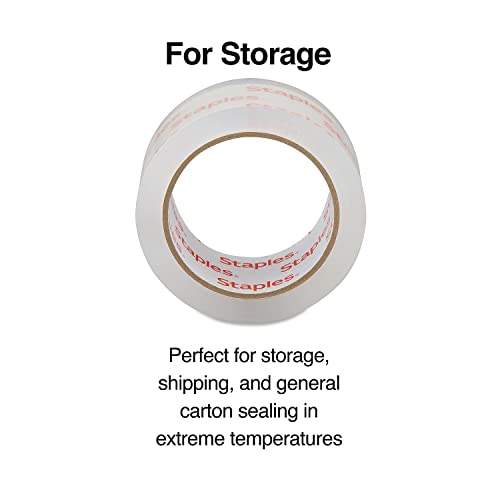 Staples 473975 Moving & Storage Pking Tape W/Dispenser 1.88-Inch X 54.6 Yds Clr 4/Rl