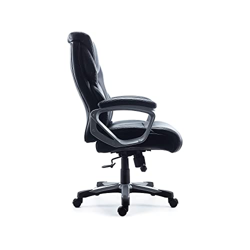 Staples 2715730 Denaly Bonded Leather Big & Tall Managers Chair Black