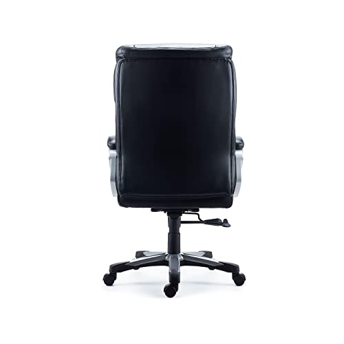 Staples 2715730 Denaly Bonded Leather Big & Tall Managers Chair Black