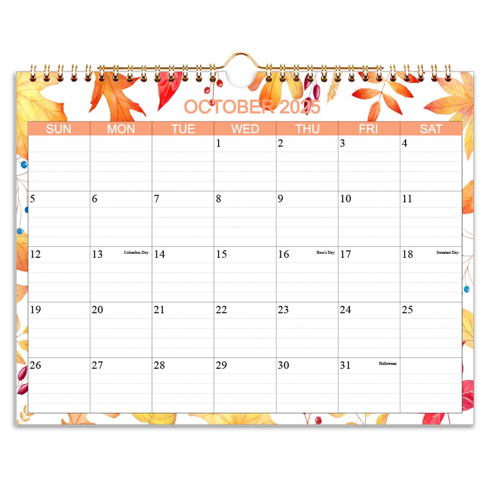 Calendar 2025-2026 - Wall Calendar from Mar 2025 to Oct 2026- Monthly Calendar with 140gsm Thick Paper for Planning and Organizing for Home or Office, 8.5 x 11 In Wall Calendar 2025-2026