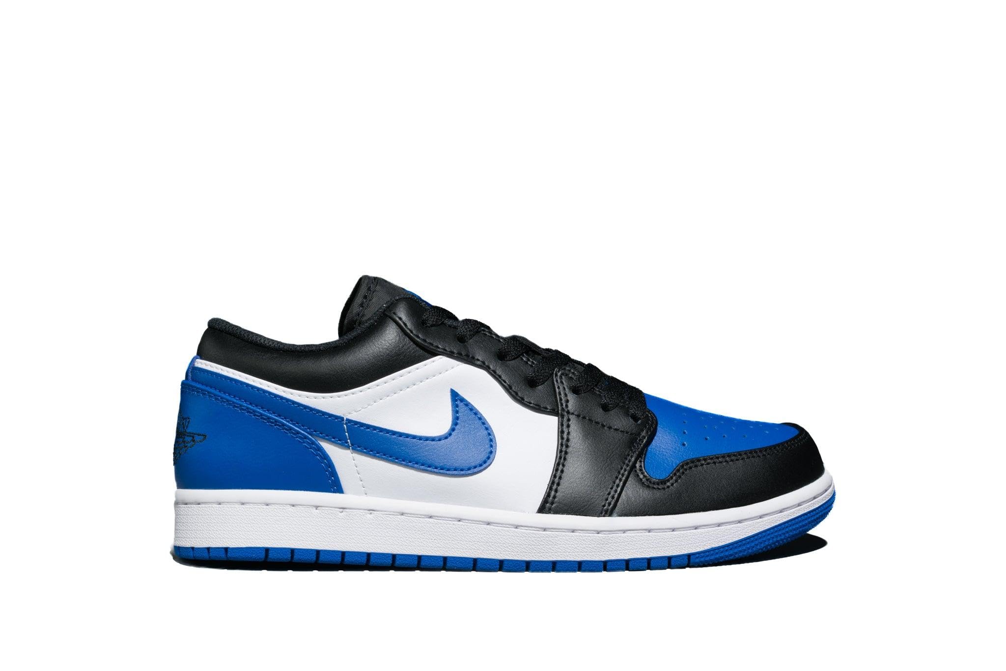 Jordan Men's Air 1 Low White/Royal Blue-Black-White (553558 140) - 11
