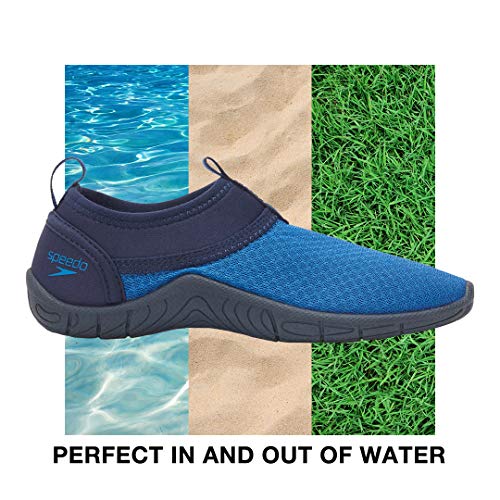 Speedo unisex child Tidal Cruiser Kids Water Shoe, Navy/Royal, 2 Big Kid US