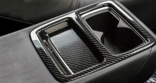 Xotic Tech Inner Rear Seat Water Cup Holder Panel Frame Cover Trim, Carbon Fiber Pattern, Compatible with Honda Accord 10th Gen 2018-2022