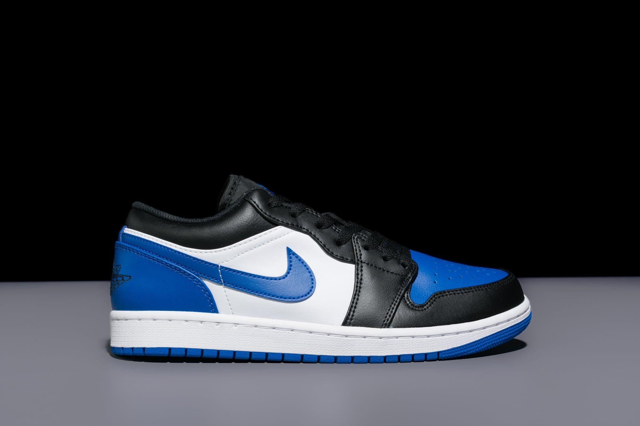 Jordan Men's Air 1 Low White/Royal Blue-Black-White (553558 140) - 11