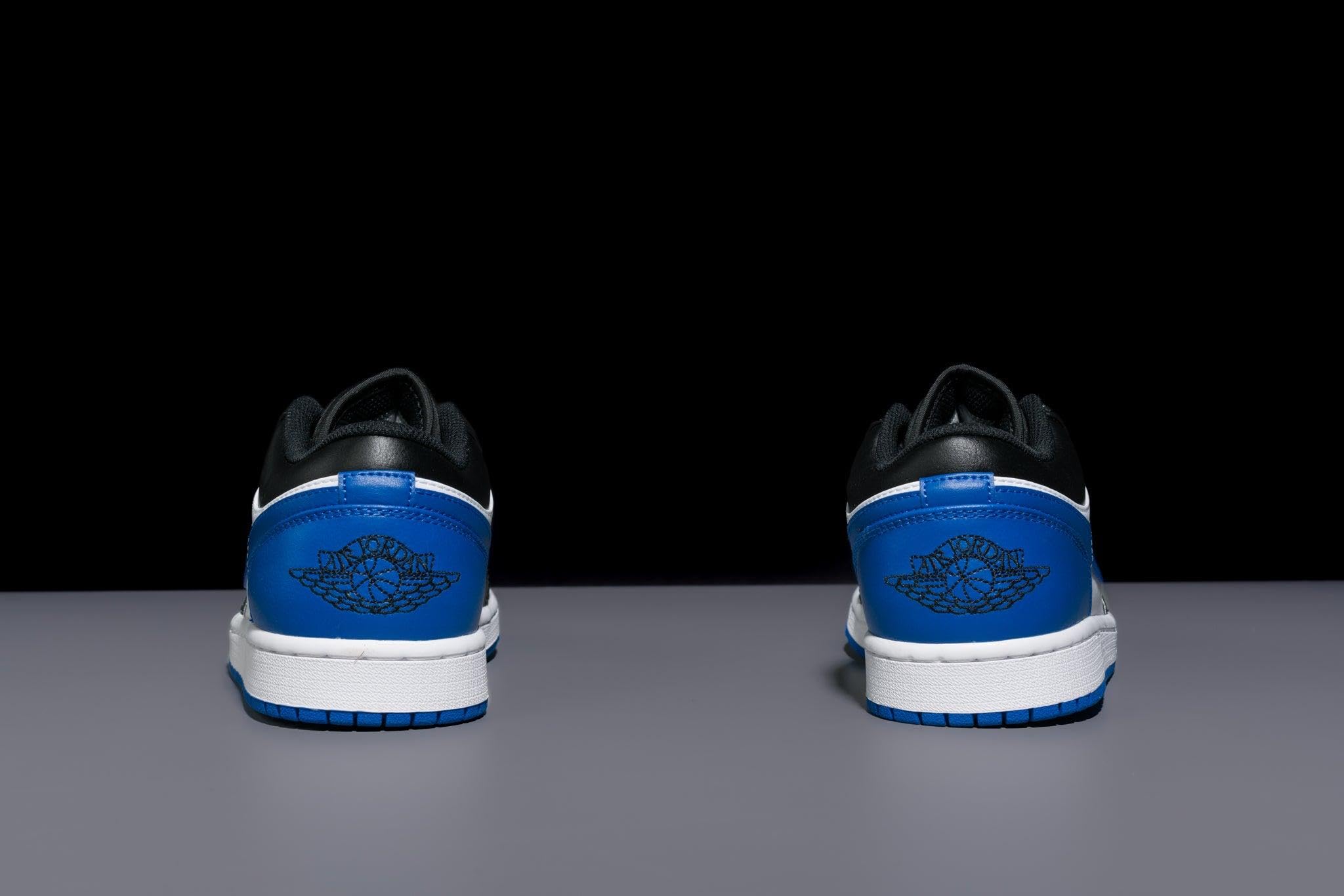 Jordan Men's Air 1 Low White/Royal Blue-Black-White (553558 140) - 11