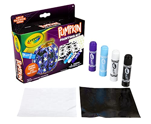 Crayola Galaxy No Carve Pumpkin Decorating Kit, Less Mess Kids Paint Set, Glow in The Dark Stickers