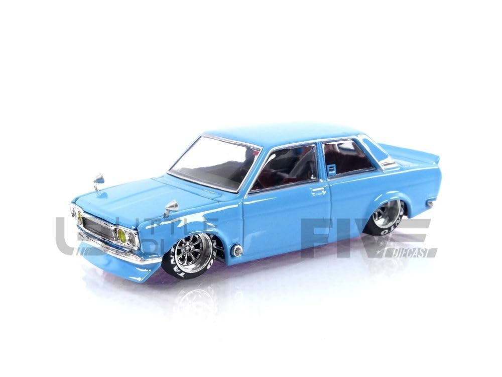 Datsun 510 Street Tanto V1 Hang Hau Blue Designed by Jun Imai Daniel Wu x Kaido House Special 1/64 Diecast Model Car by True Scale Miniatures KHMG042