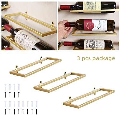 OFILLES 6-Shelf Metal Wall Mounted Wine Rack Organizer, Hanging Wine Bottle Holder Display for Beverages/Liquor Bottles Storage