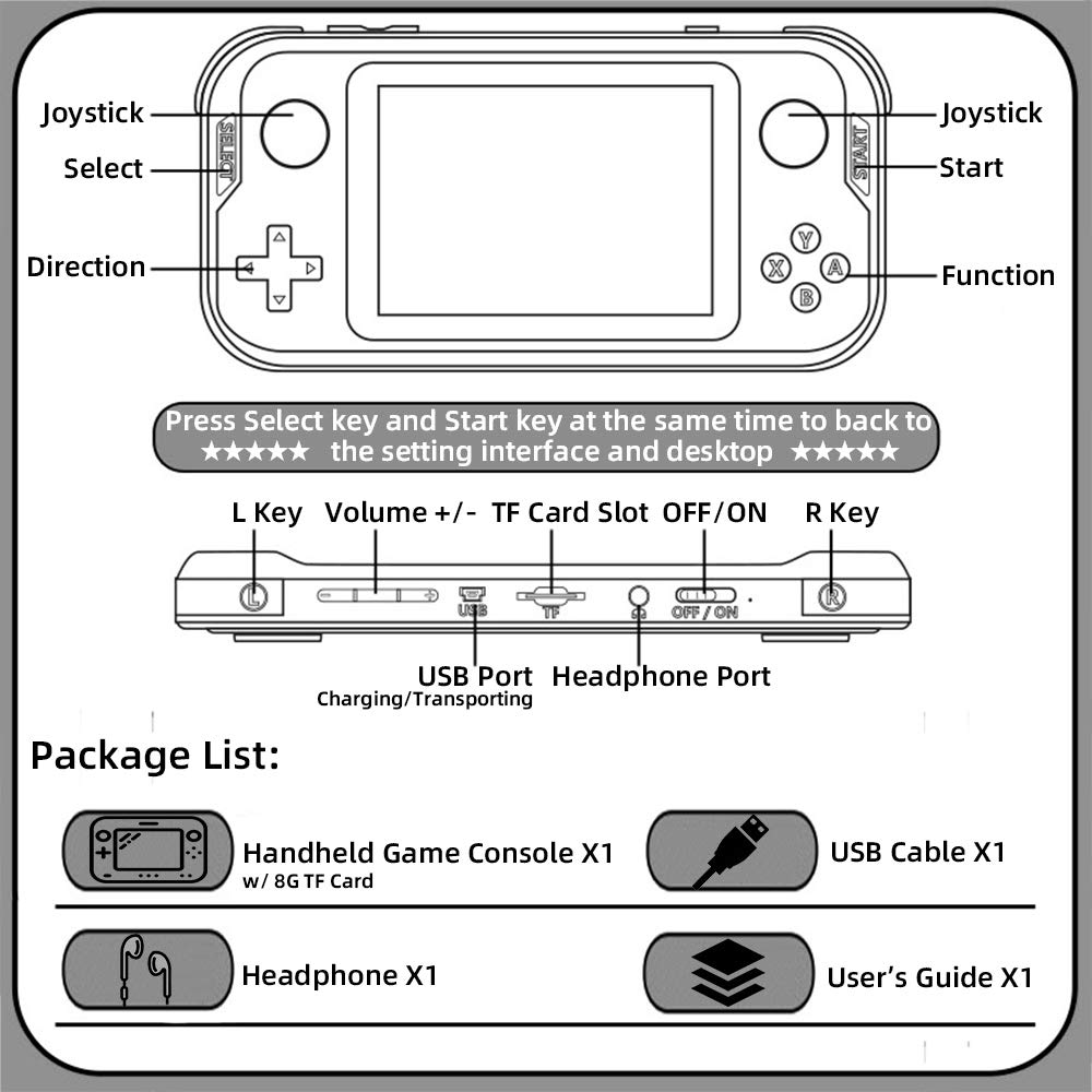 Handheld Game Console 3.5inch Mini Retro Gaming Player 700 Classic Games Rechargeable Game Consoles Box for Kids Boys Children (Gray)