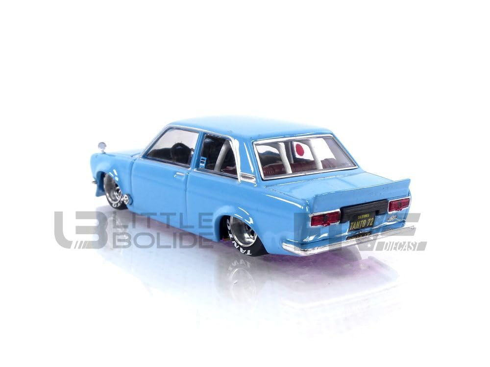 Datsun 510 Street Tanto V1 Hang Hau Blue Designed by Jun Imai Daniel Wu x Kaido House Special 1/64 Diecast Model Car by True Scale Miniatures KHMG042