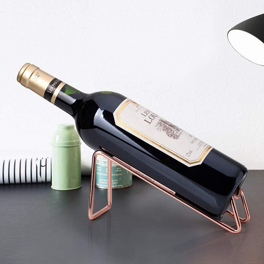 SuproBarware Wine Rack - Stainless Steel Single Wine Bottle Holder Rack, Stylish Wine Bottle Organizer Great for Wine Lovers (cp 6)