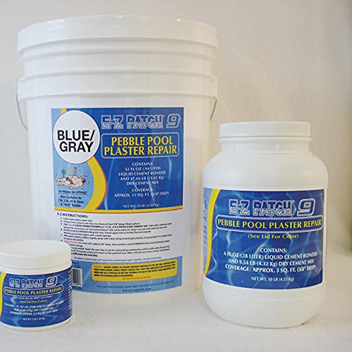 E-Z Patch EZP-1356 10 lbs Aqua Blue Mini Pebble Plaster