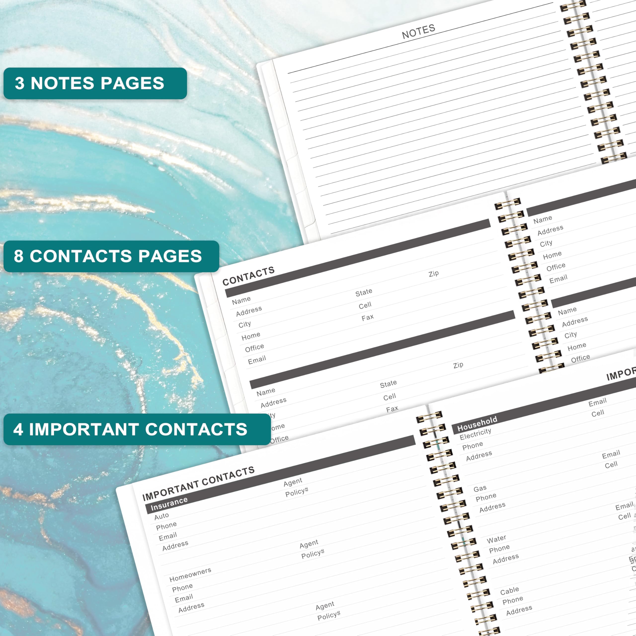2025-2027 Monthly Planner/Calendar - Jul. 2025 - Jun. 2027, 9" x 11", 2025-2027 Calendar Spiral Bound, 2 Year Monthly Planner with Tabs